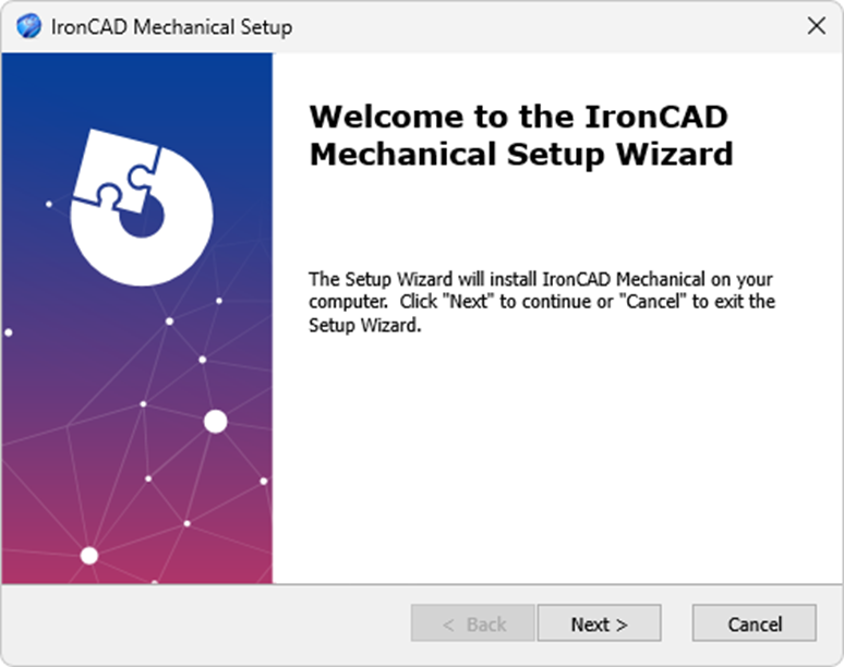 インストール - IRONCAD Mechanical 2025 ユーザーガイド